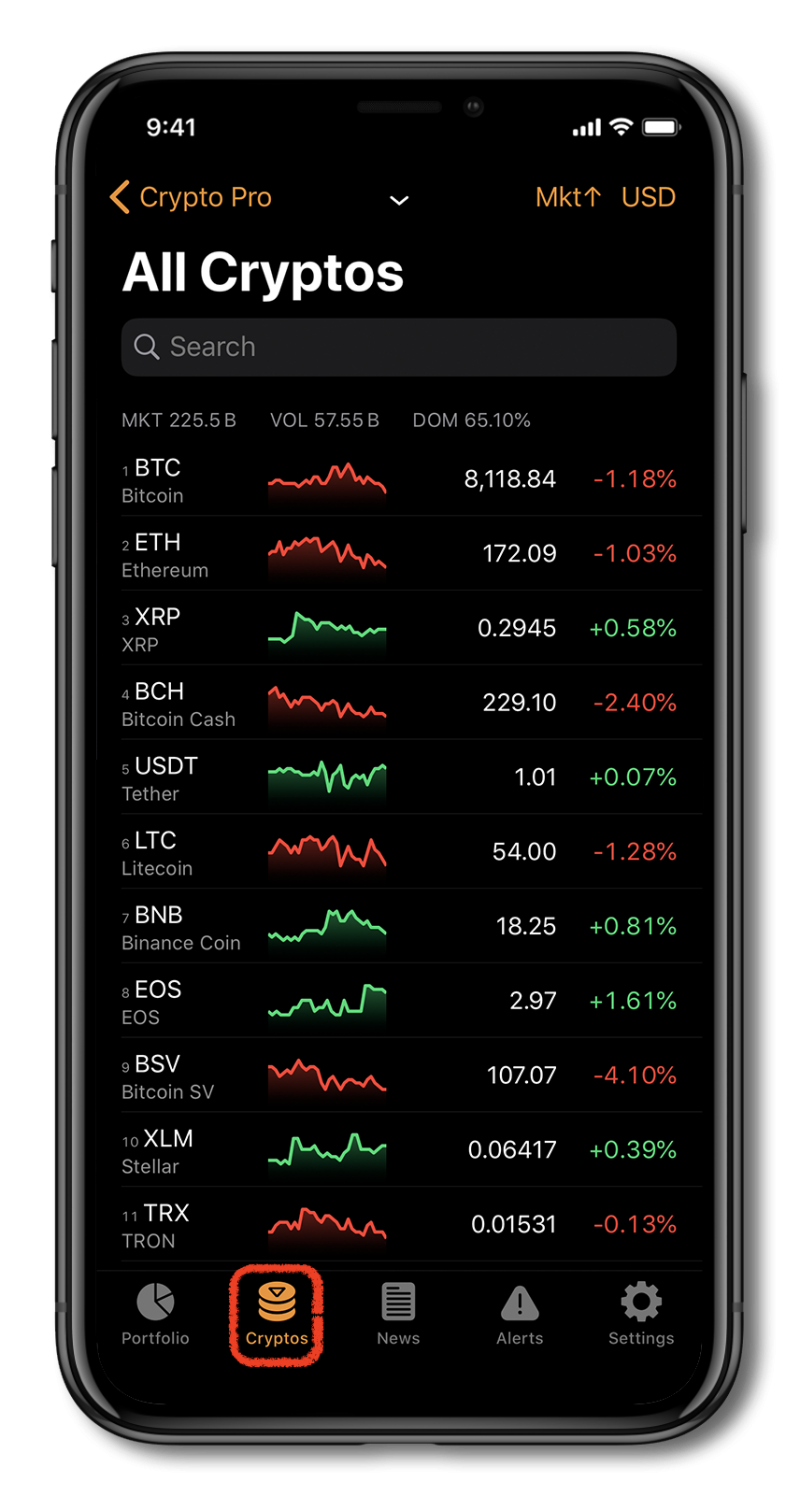 Cryptocurrency Portfolio Tracker - Crypto Pro